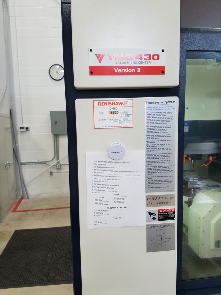 Yasda YMC 430 5-Axis High Speed/High Precision CNC Micro Machining ...