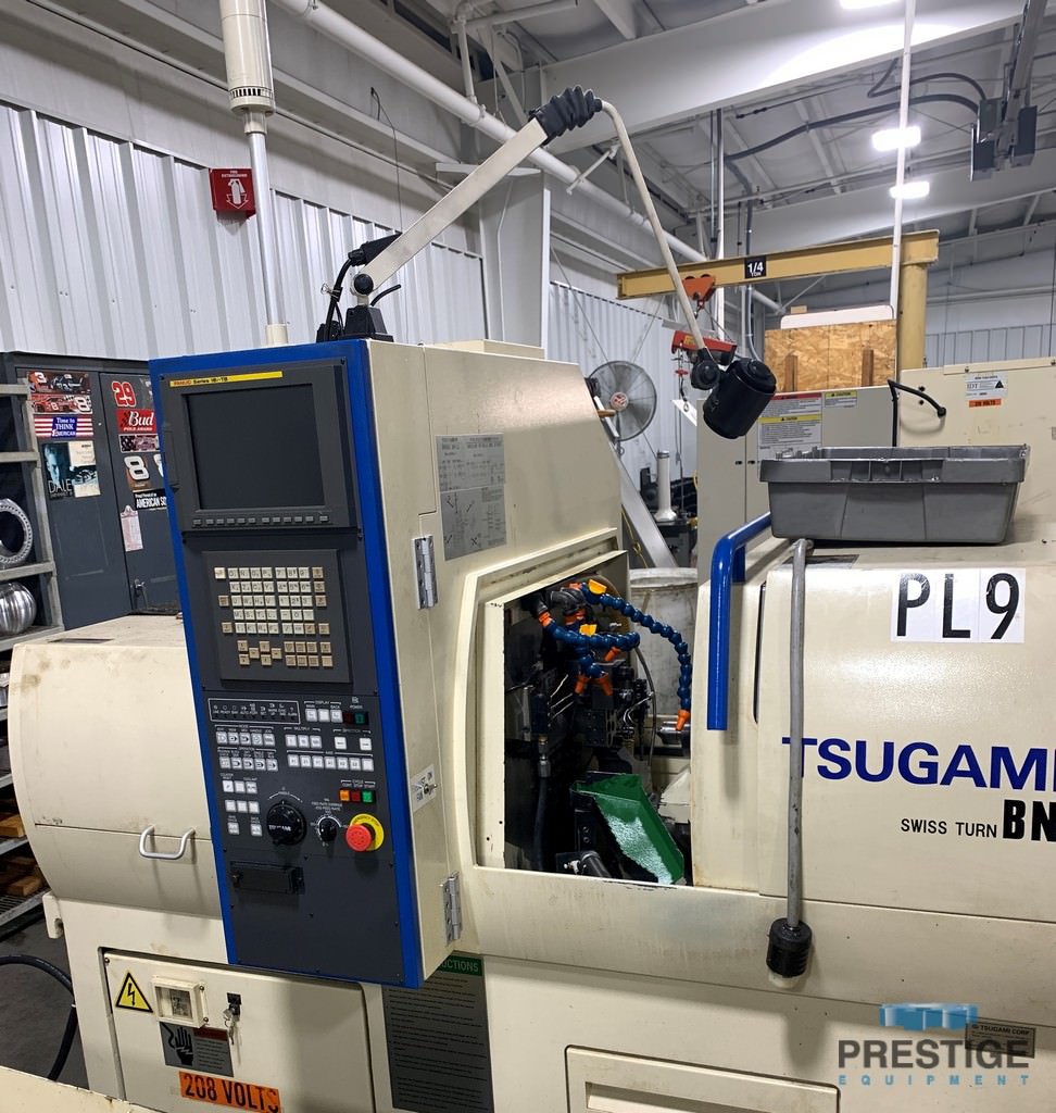 Used Tsugami BN20 6-Axis Swiss Type Turning Center with Bar Feed ...