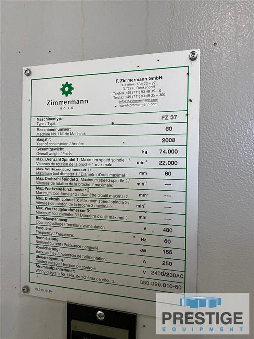 Zimmermann FZ 37 5-Axis CNC Gantry Portal Milling Machine - Machining ...