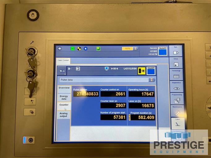 Trumpf Trulaser 1030 3 KW Fiber Laser - Lasers Fiber CO2 Tube Ref ...