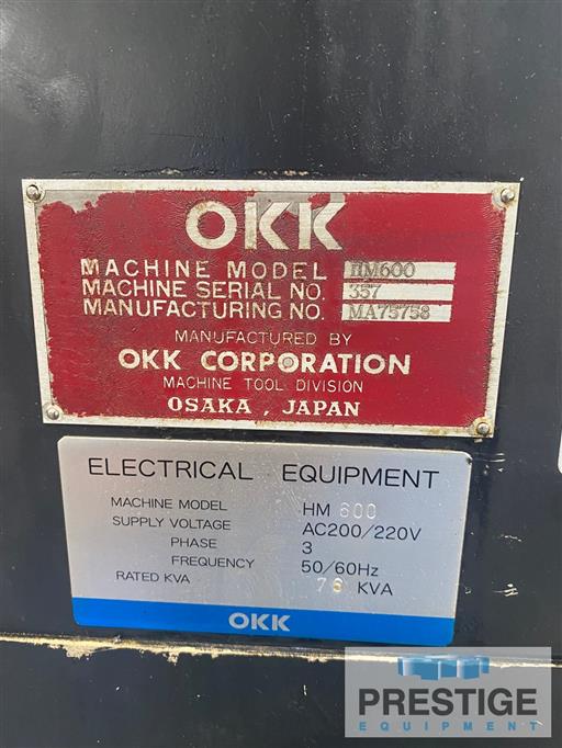 OKK HM600 CNC Horizontal Machining Center - Machining Centers ...