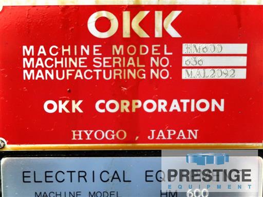 Used OKK HM-600 8APC 4-Axis CNC Horizontal Machining Center| Prestige ...