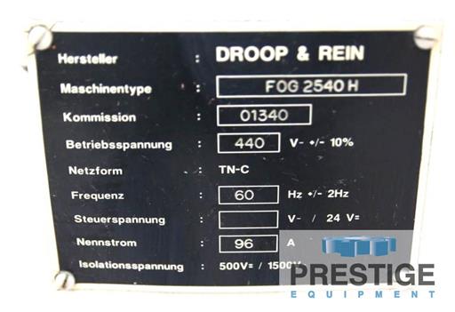Used Droop & Rein FOG 2540 5-Axis CNC High Speed Gantry Mill | Prestige ...