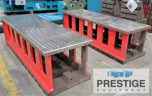 (2) 90.875" x 25.75" T-Slotted Angle Plates / Machining Tables w ...