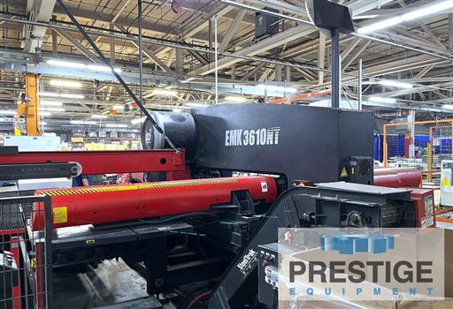 AMADA EMK 3610NT 33 Ton Electric Servo CNC Turret Punch With (9) Shelf ...