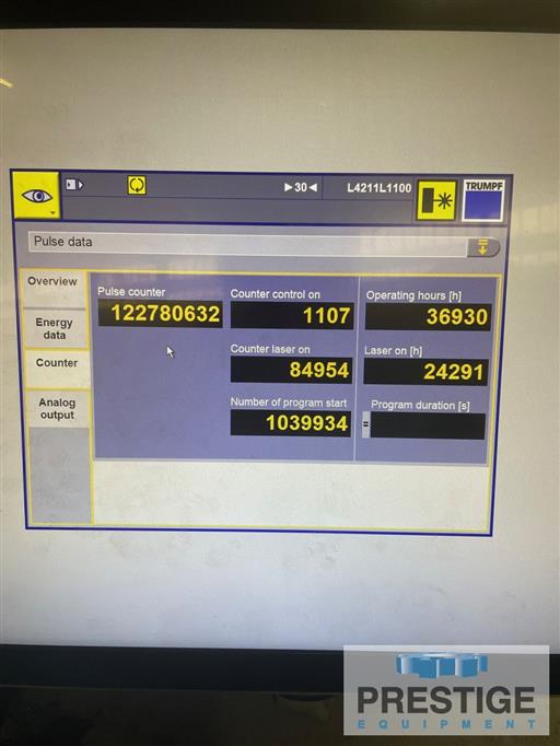 Trumpf 6000 Watt TruLaser 3030 CNC Fiber Laser - Lasers Fiber CO2 Tube ...