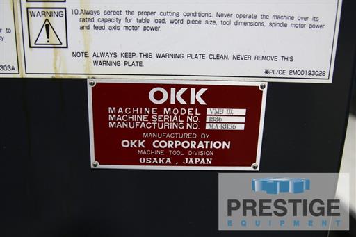 OKK VM5-III CNC Vertical Machining Center - Machining Centers Vertical ...